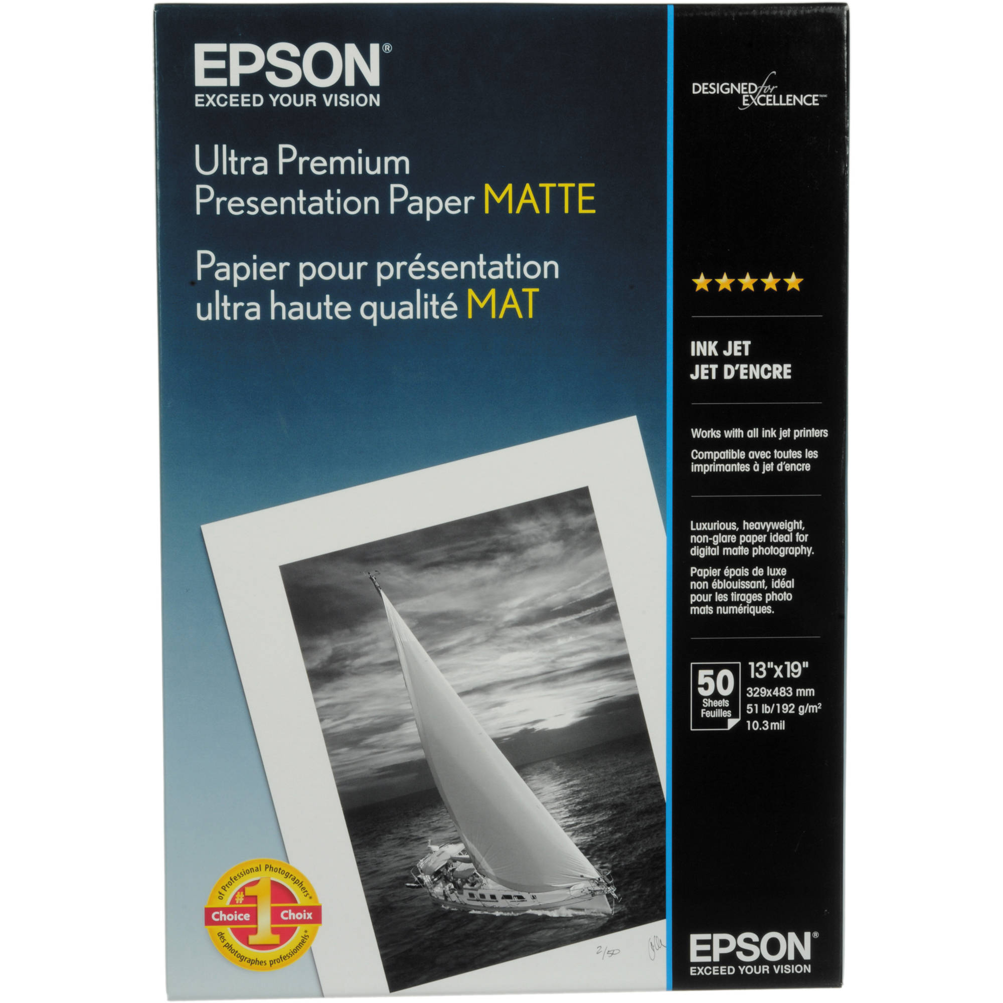 Epson Ultra Premium Presentation Paper Matte S041339 B H Photo