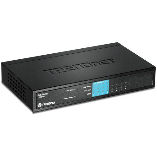TRENDnet 8 Port 10 100Mbps PoE Switch TPE S44 B H Photo Video TRENDnet 8 Port 10 100Mbps PoE Switch TPE S44 B H Photo Video