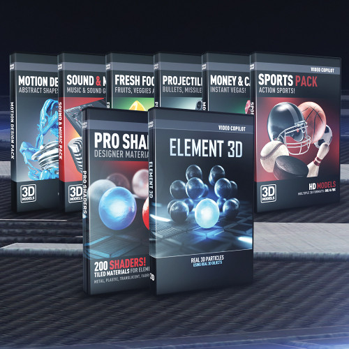The Studio Bundle Element 3d Pro Shaders All 6 Model VIDEO COPILOT Pro
