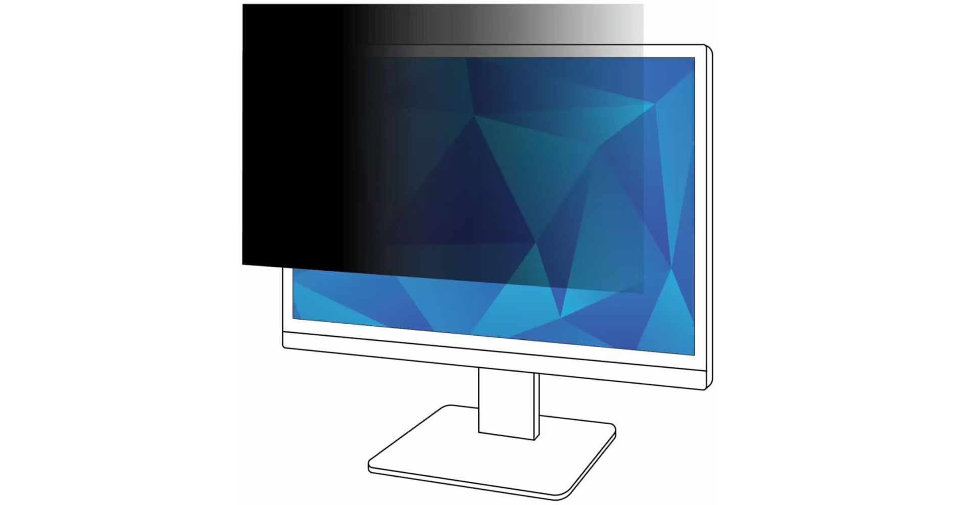 3M High-Clarity Privacy Filter for 23.8" 16:9 Display HC238W9B