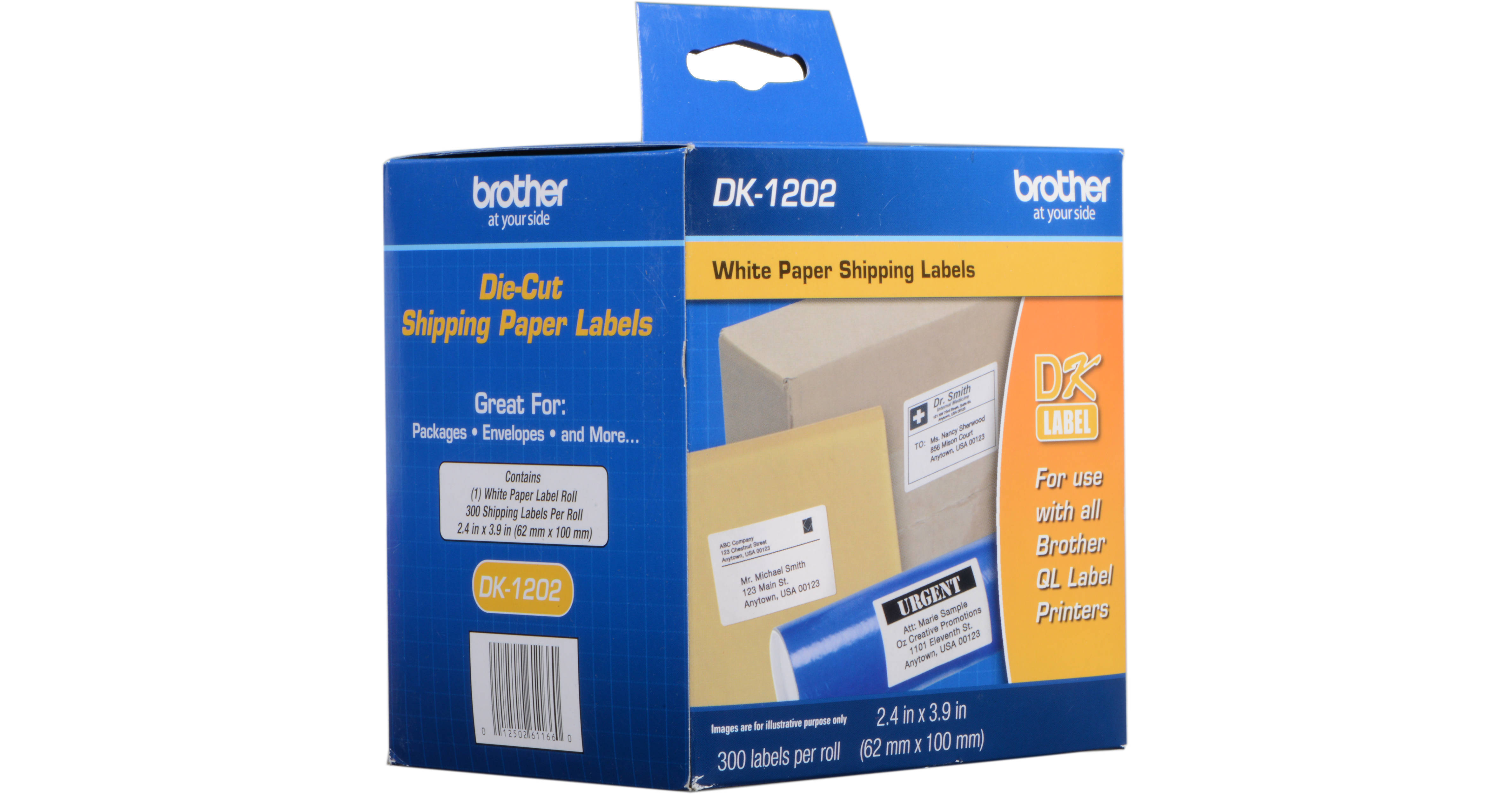 Brother DK1202 Die-Cut Shipping Paper Labels DK1202 B&H Photo