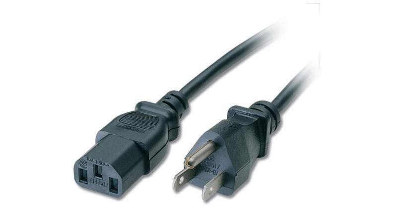 C2G 18 AWG Universal Power Cord (NEMA 5-15P to IEC C13, 10')