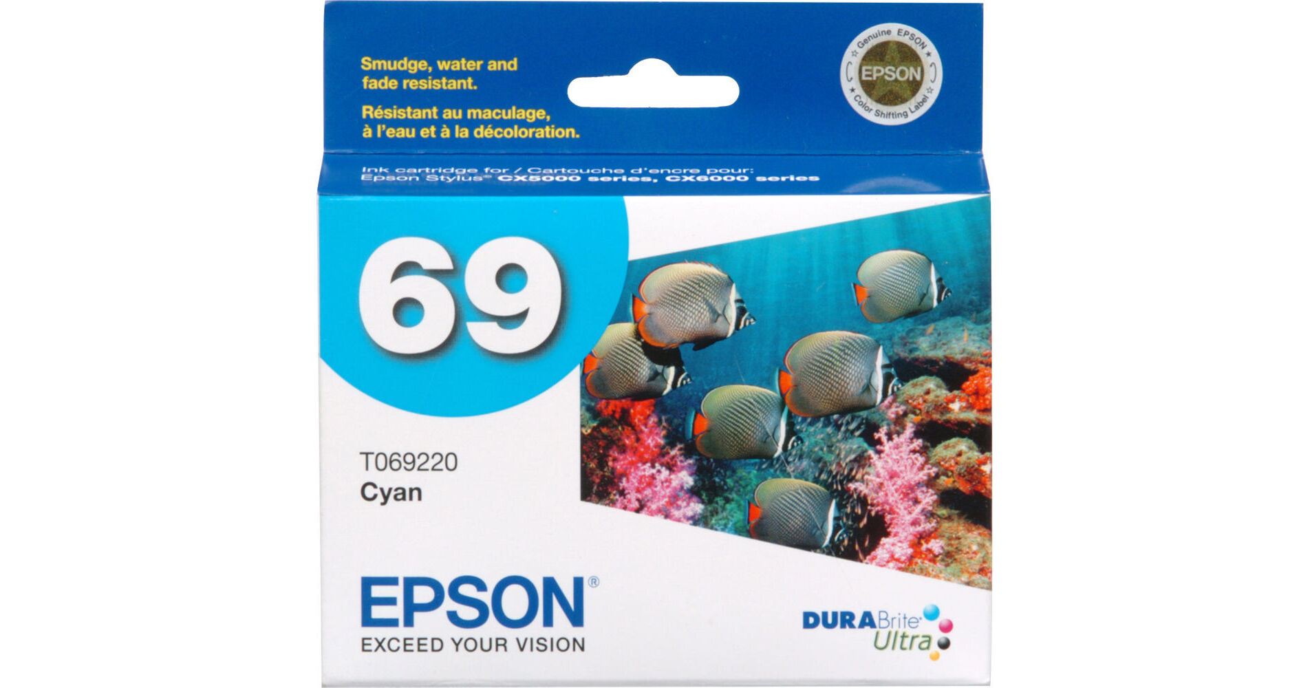 Epson 69 Cyan Ink Cartridge T069220-S B&H Photo Video
