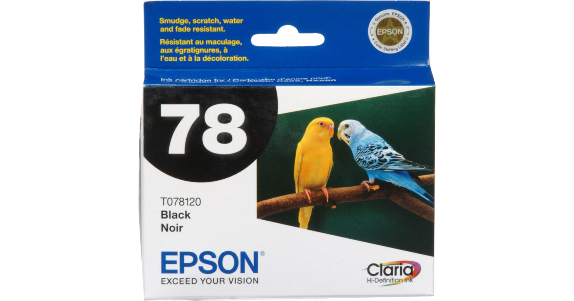 Epson 78 Claria Hi-Definition Black Ink Cartridge T078120 B&H