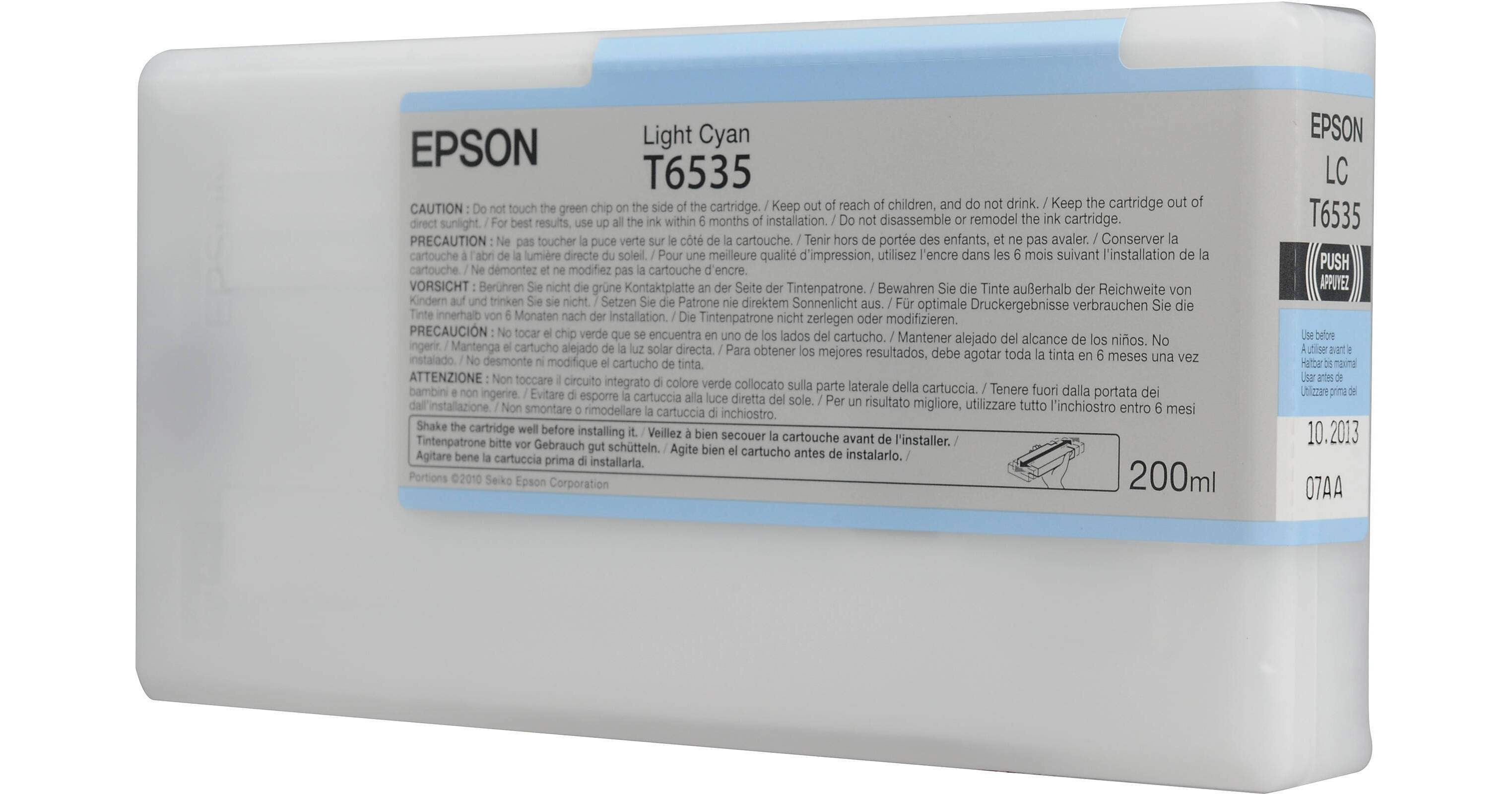 Epson Ultrachrome HDR Light Cyan Ink Cartridge (200 ml) T653500