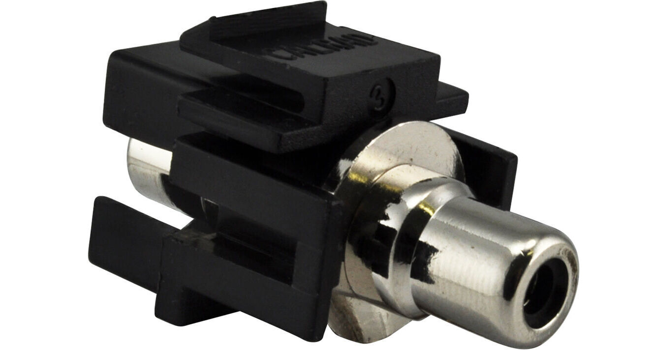 FSR SS-RCA-B-BLK RCA (Black) Pass-Thru Snap-In SS-RCA-B-BLK B&H