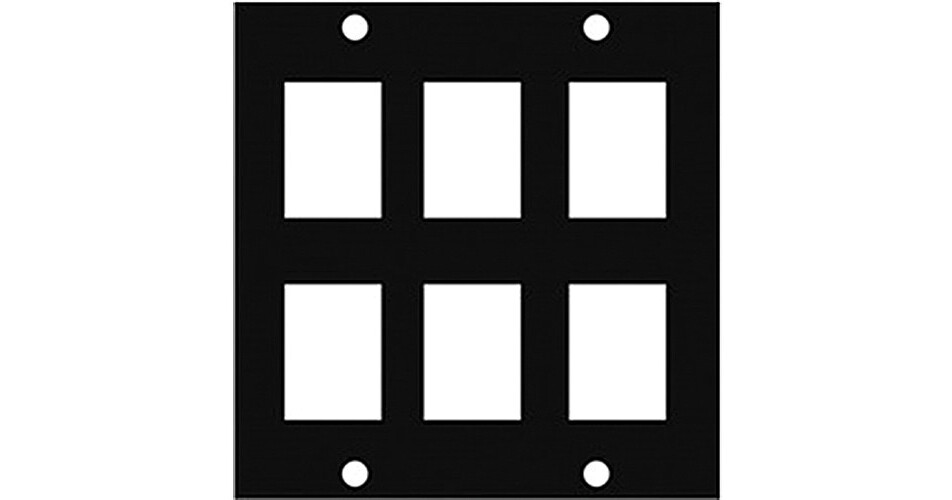 Middle Atlantic KEY-6 UCP Panel with (6) Keystone Bevels KEY-6