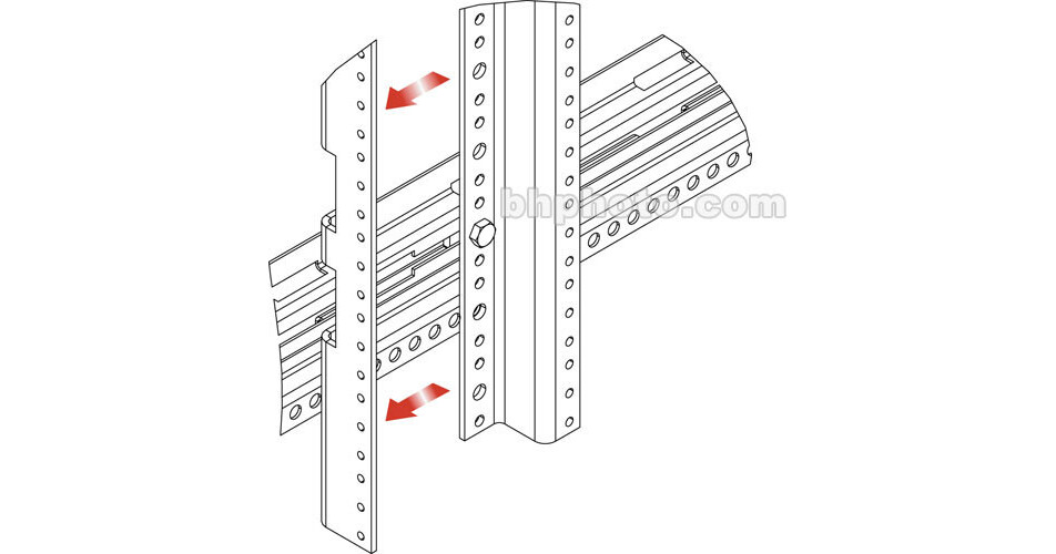 Middle Atlantic MVZRA44 44U Z-Rail Adapter Kit (2 pcs.)
