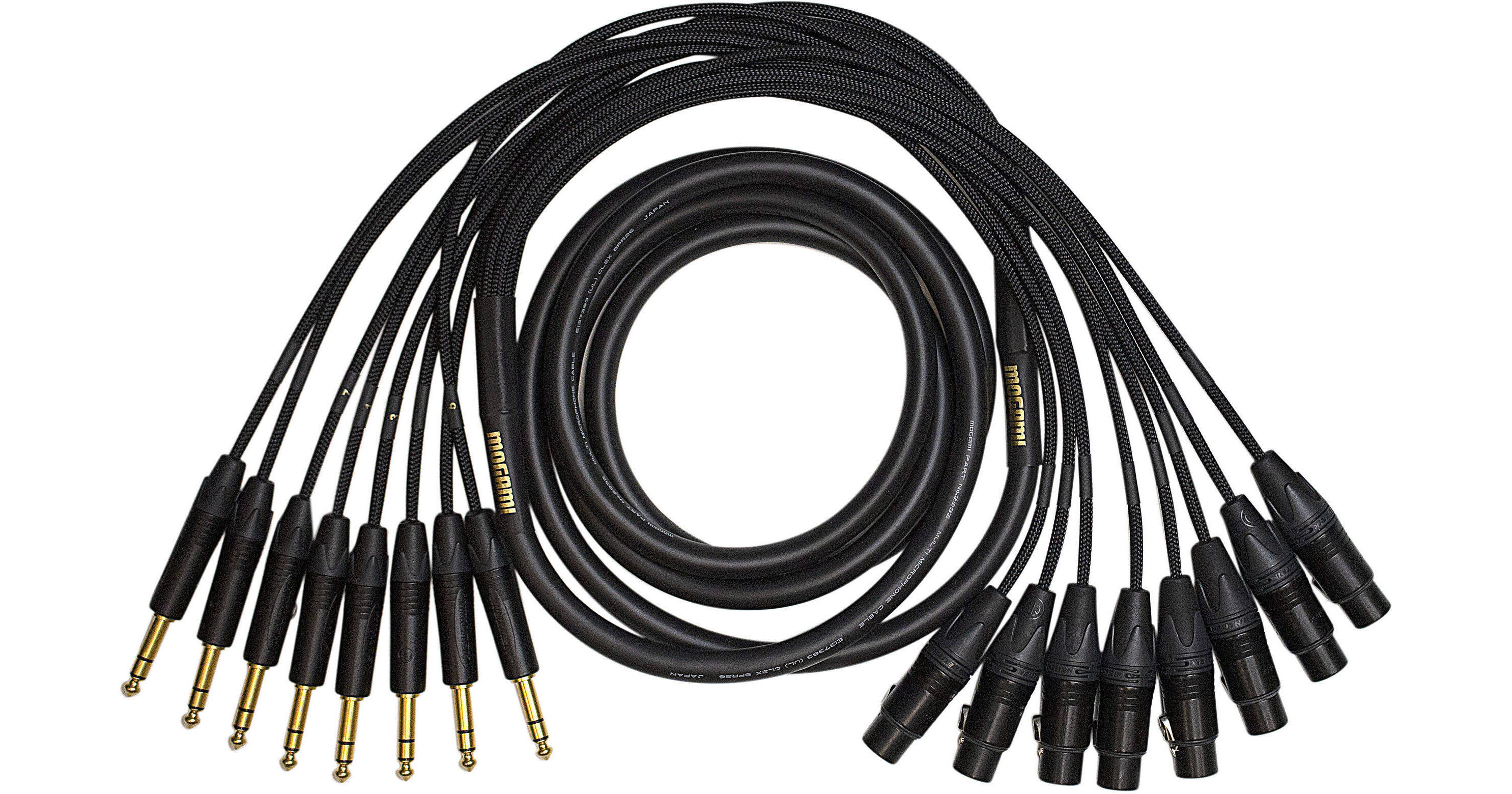 Mogami Gold 8 Channel Analog Snake Cable, 8x 1/4" GOLD8TRSXLRF20