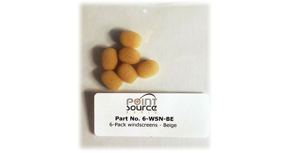 Point Source Audio 6-WSN-BE Windscreen (Beige, Set of 6)