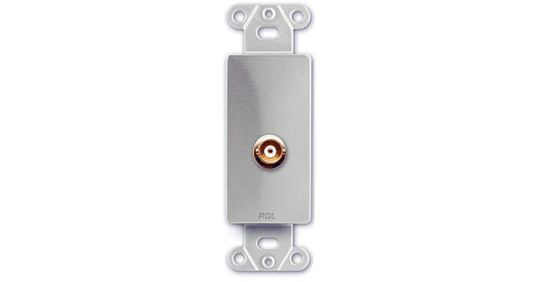 RDL DS-BNC - BNC Jack D-Style Plate (Stainless Steel) DS-BNC B&H