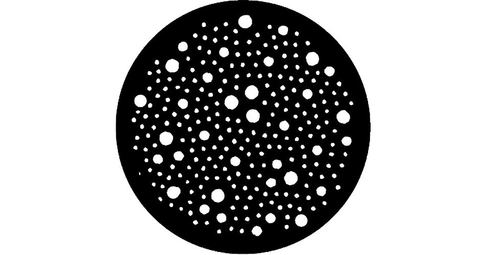 Rosco Steel Gobo #7053 - Dot Breakup (Medium) - Size
