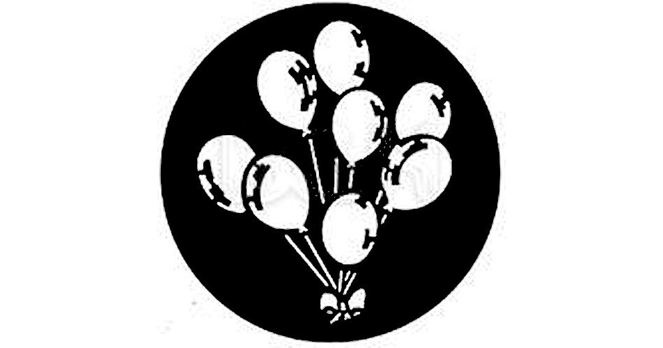 Rosco Steel Gobo #7303 - Balloons - Size A 250773031000 B&H