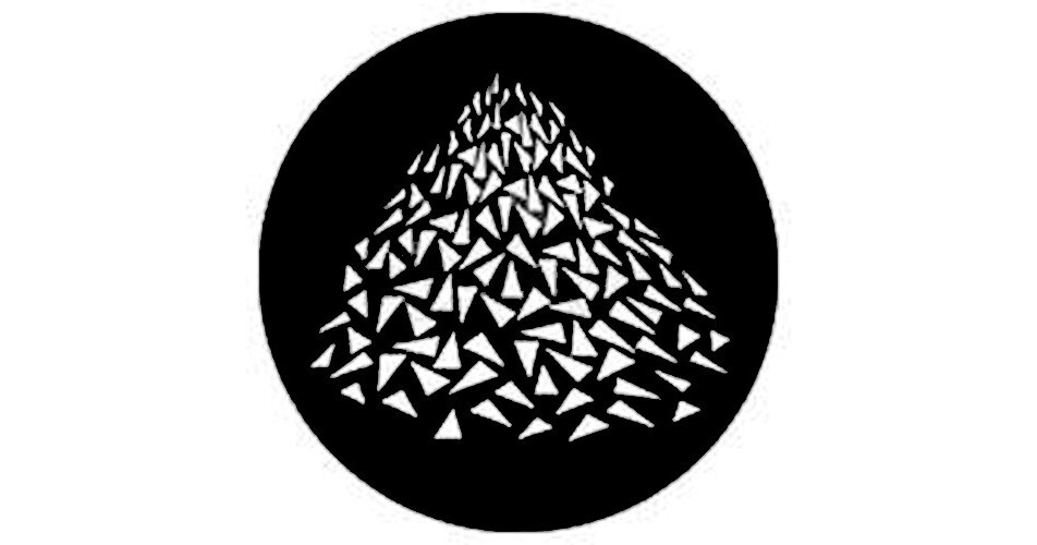Rosco Steel Gobo #7637 - Vanishing Triangles - Size A