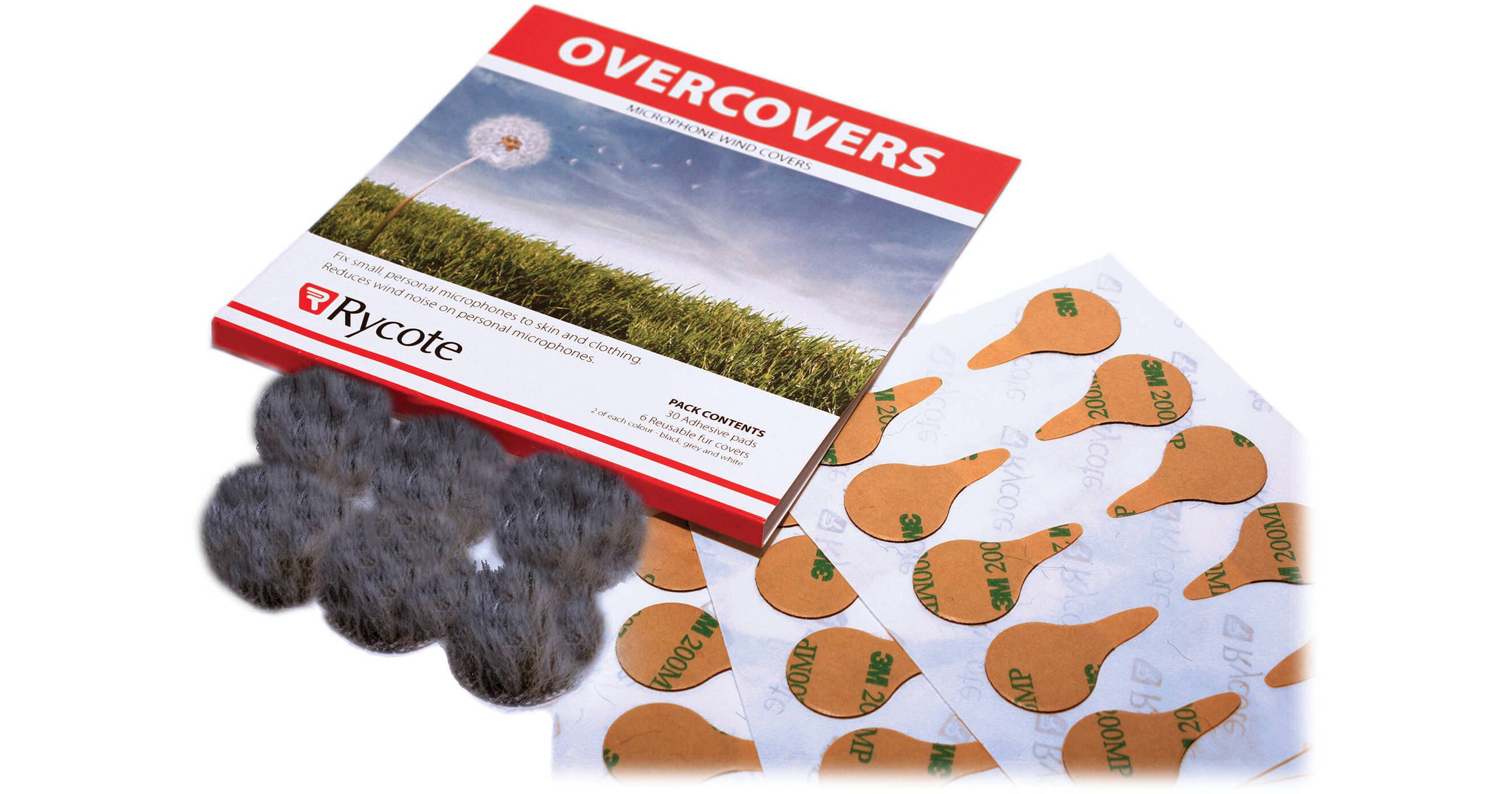 Rycote Overcovers (Gray, 6-Pack, 30 Stickies) 065521 B&H Photo