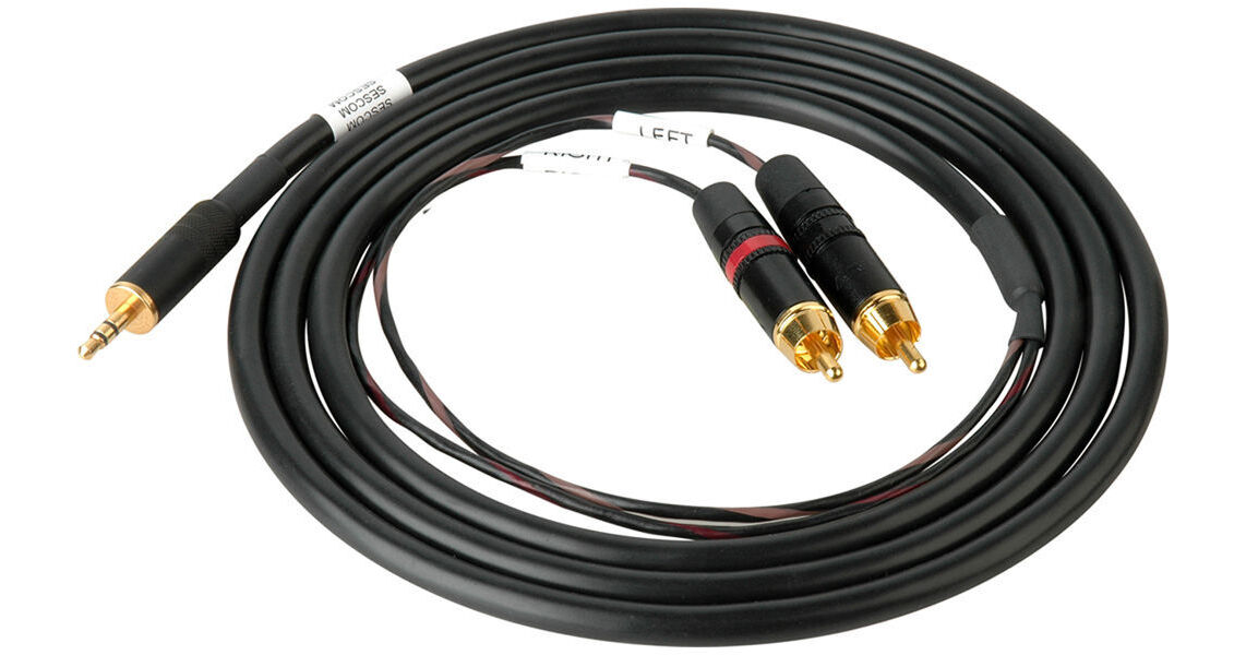 Sescom 6' 3.5mm Mini Stereo to Dual RCA Cable M / M