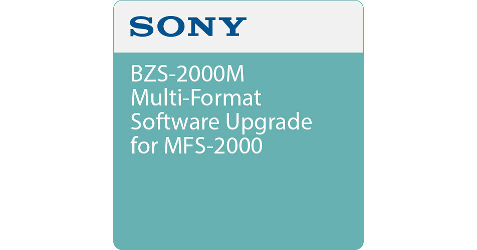 Sony BZS-2000M Multi-Format Software Upgrade BZS2000M/01 B&H