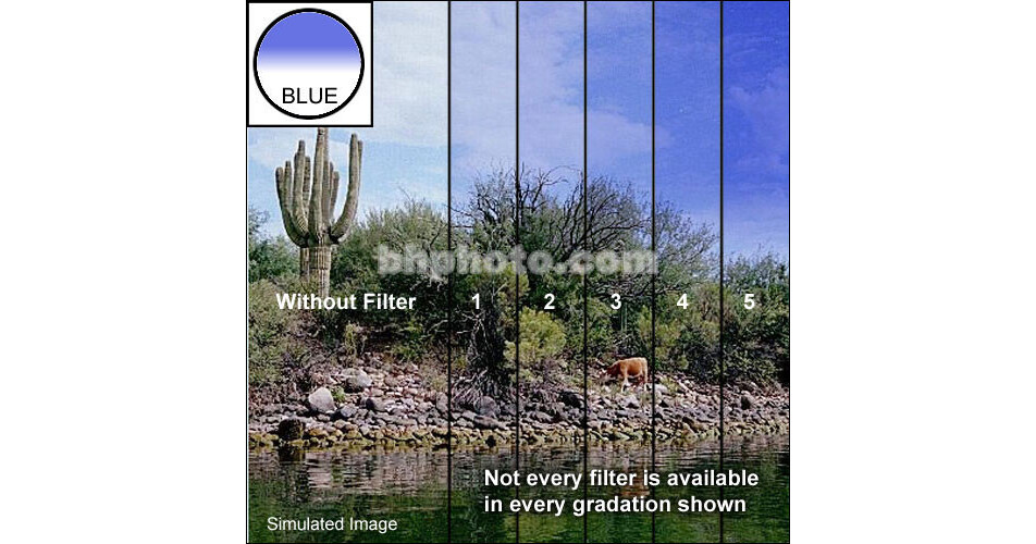 Tiffen 3 x 3" Blue 3 Hard Edge Graduated Filter 33CGB3H B&H