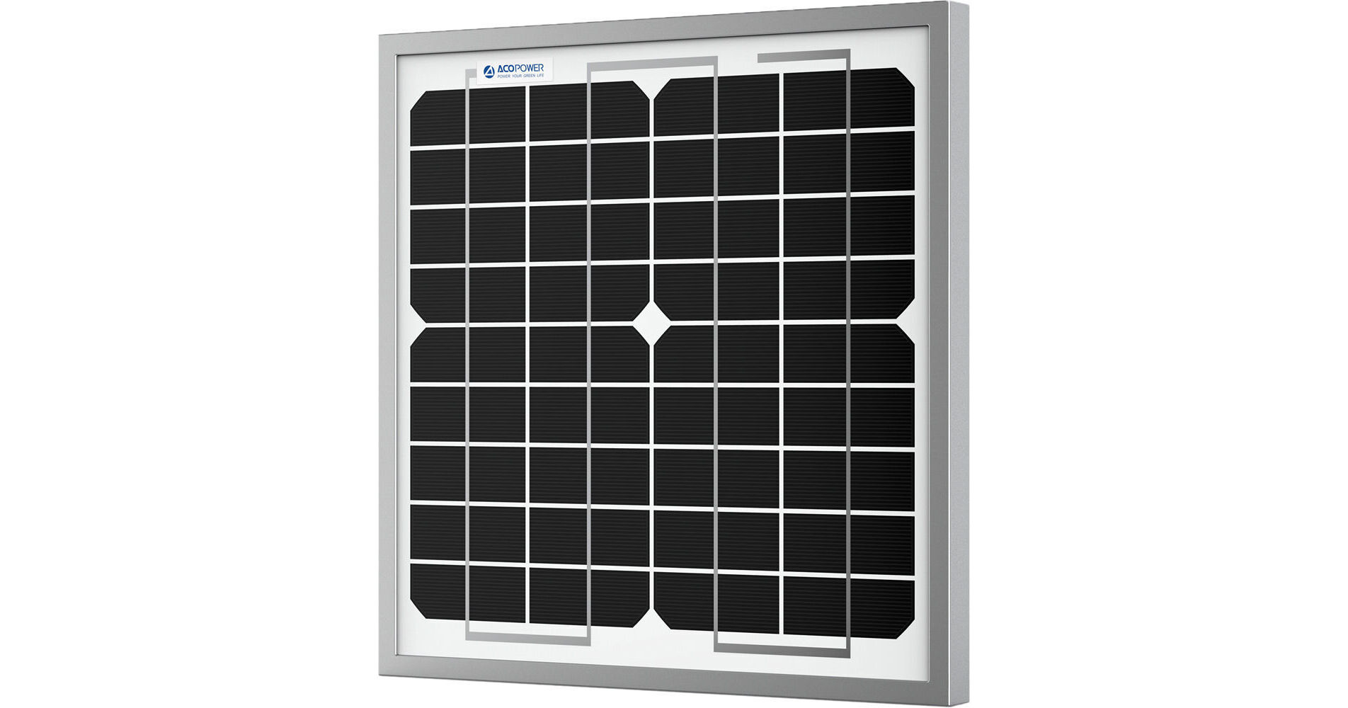 ACOPower 10-Watt Monocrystalline Solar Panel, 12V HY010-12M B&H