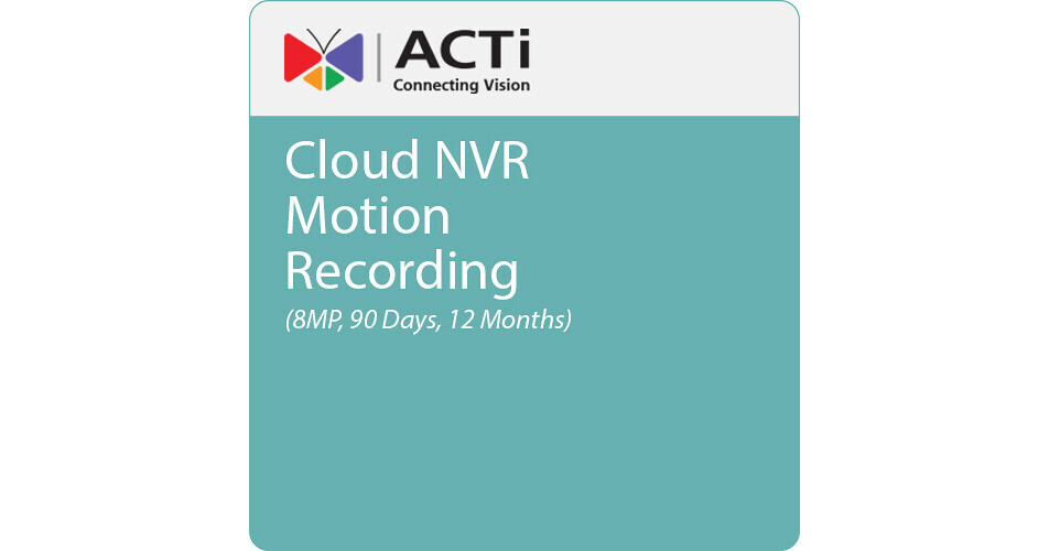 ACTi Cloud NVR Motion Recording CNVR-90D-M-8MP-12 B&H Photo Video