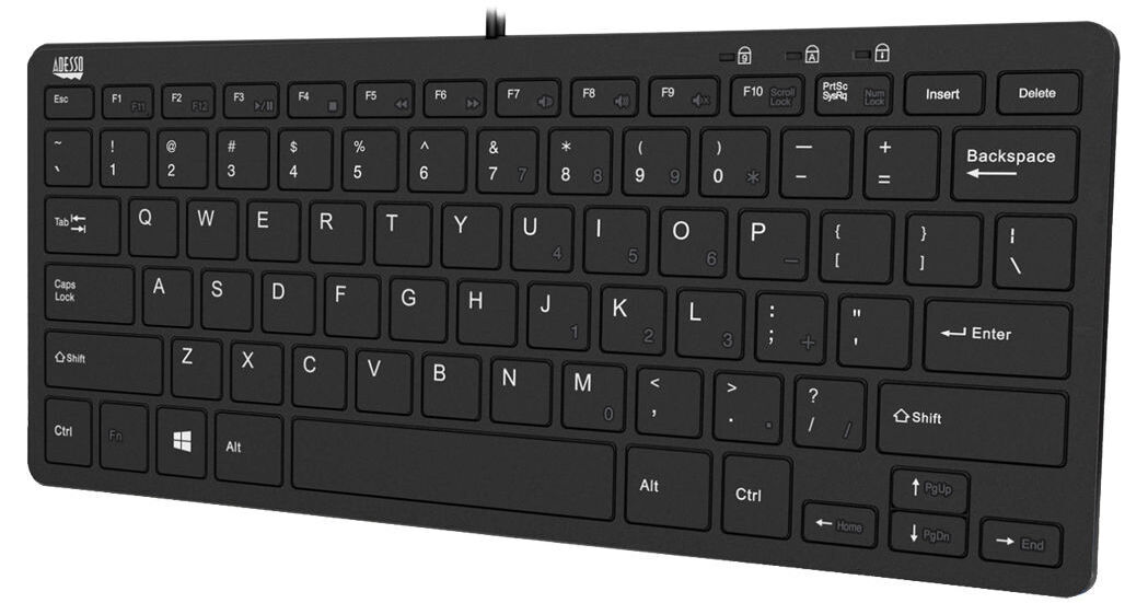 Adesso SlimTouch 510 Mini Keyboard with USB Hubs AKB-510HB B&H