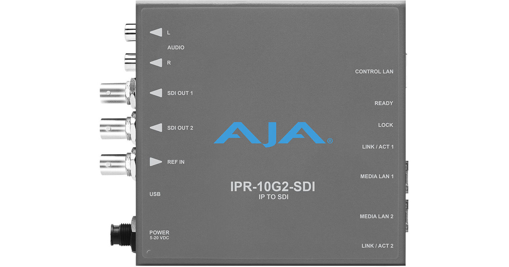 AJA SMPTE ST 2110 IP to SDI Mini-Converter IPR-10G2-SDI B&H