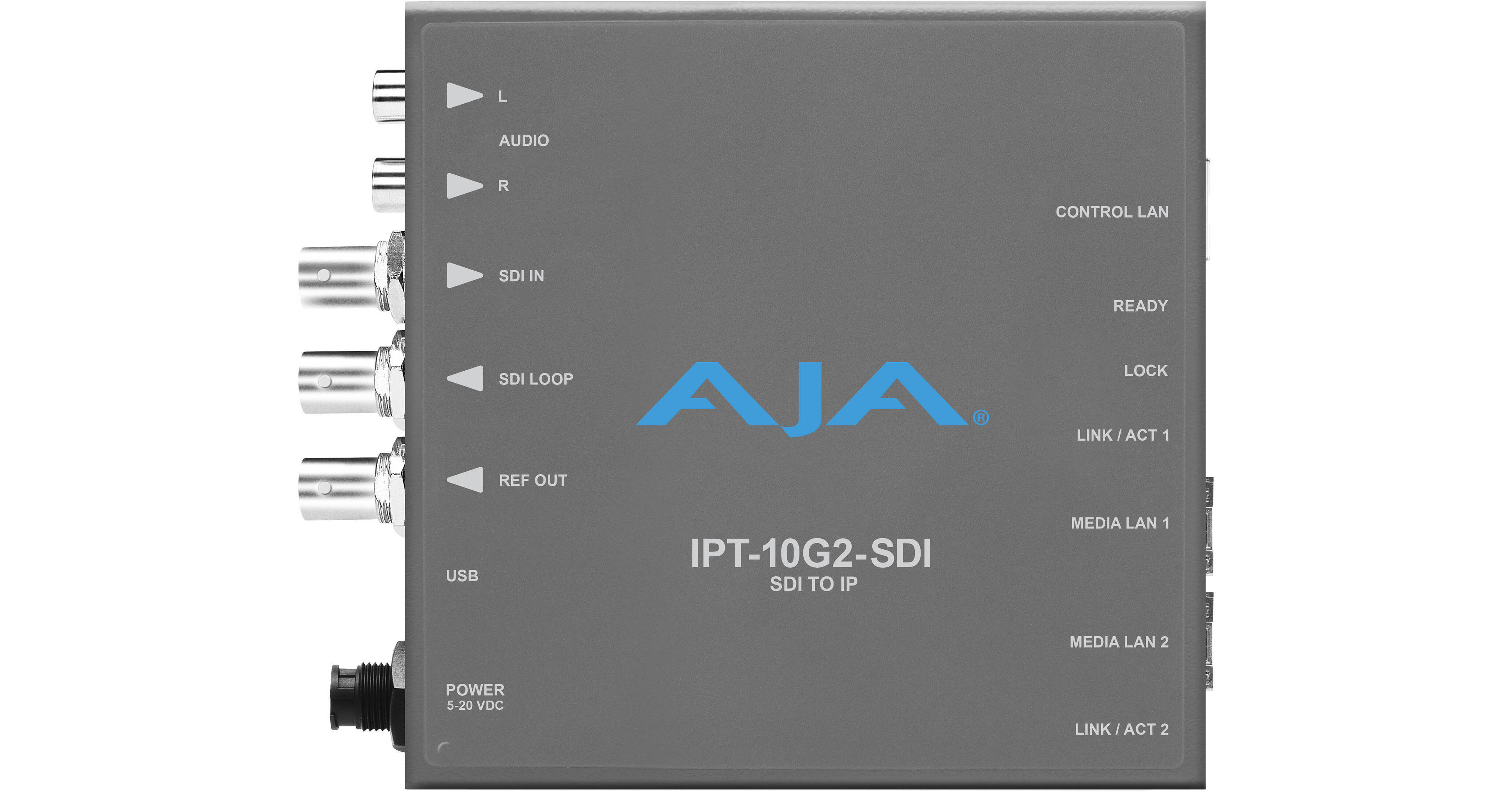 AJA IPT-10G2-SDI 3G-SDI to SMPTE ST 2110 IP IPT-10G2-SDI B&H