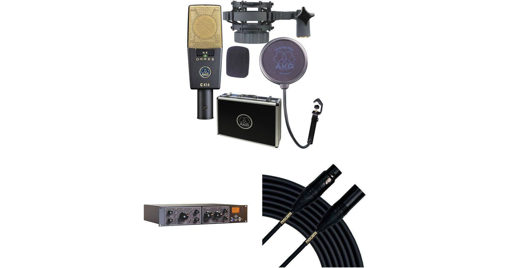 AKG C414 XLII Microphone and Universal Audio LA-610 Recording