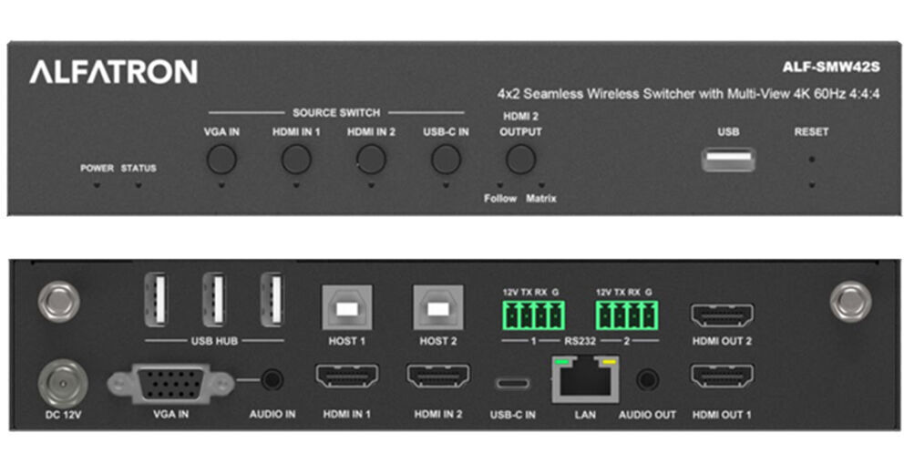 Alfatron 4K BYOD Seamless Presentation Matrix Switcher