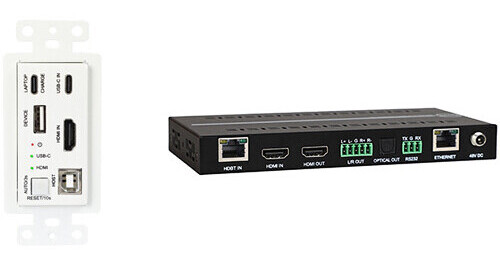 Alfatron 2 x 1 Switcher and HDBaseT Wall Plate ALF-TRUK100-RS
