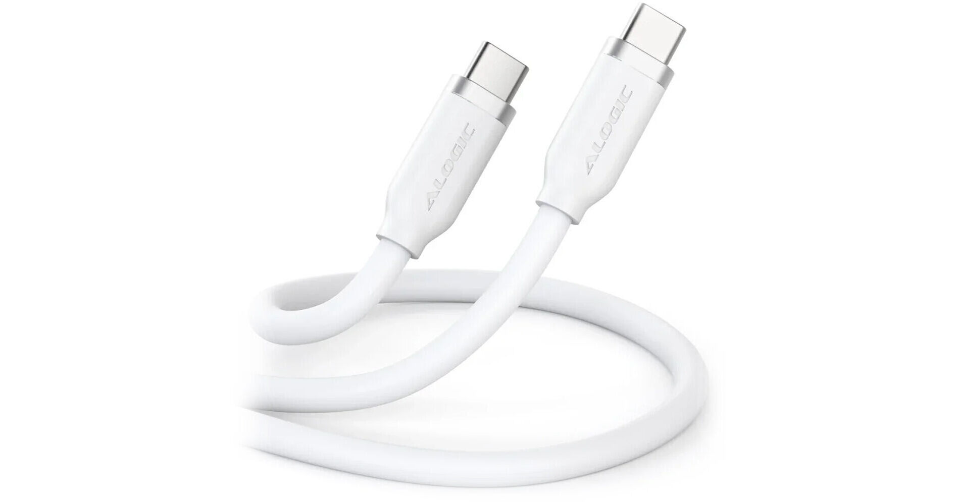 ALOGIC USB-C Flexible Silicone 240W Charging Cable ELSI5U2CCWH1