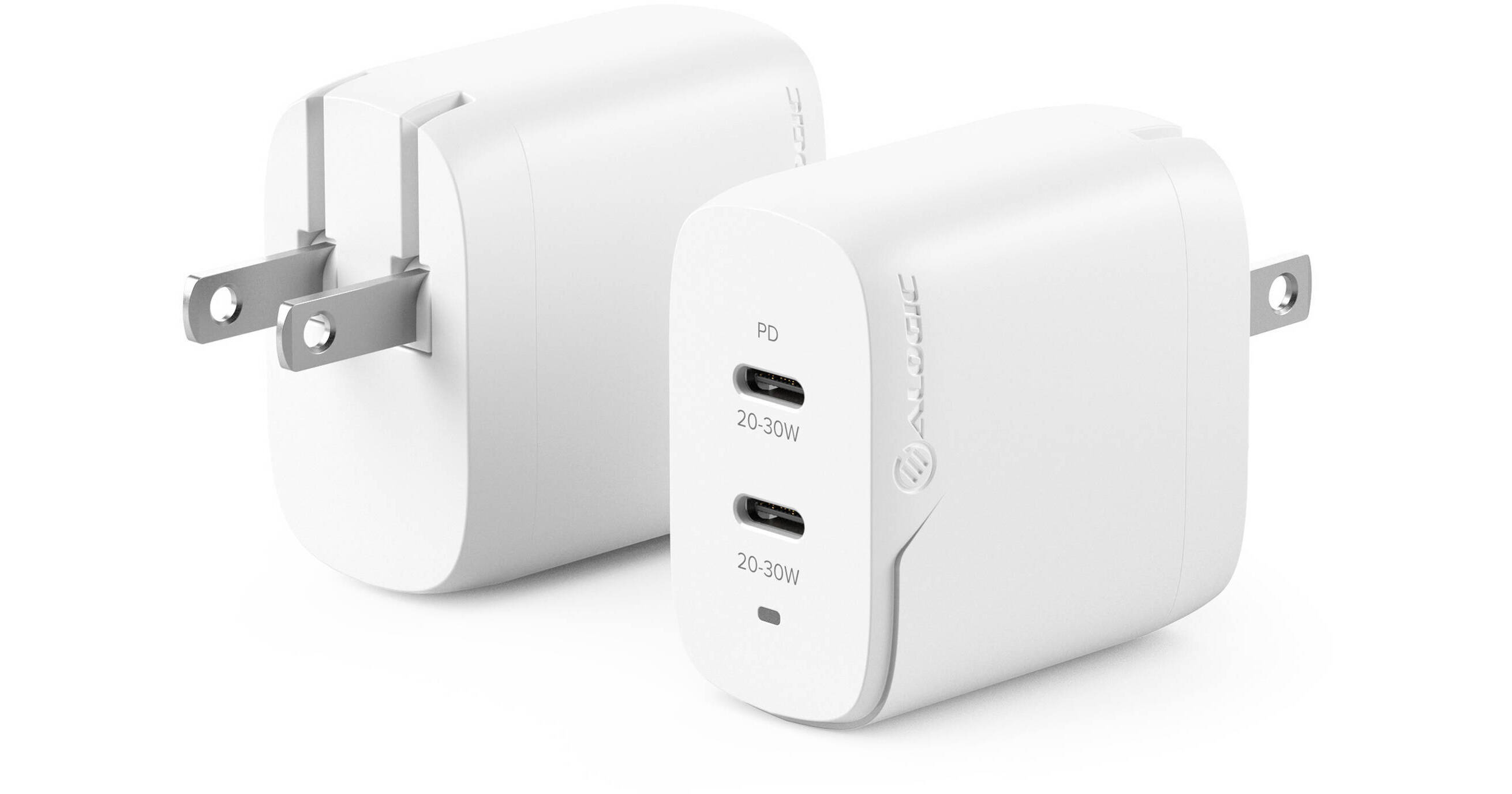 ALOGIC 40W Rapid Power 2-Port USB-C GaN Charger WCG2X40-US B&H