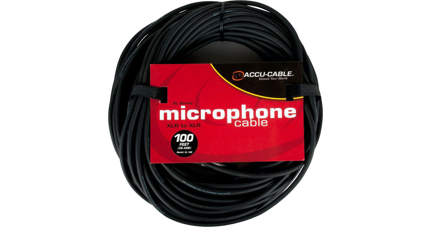 American DJ Accu-Cable XLR Male to XLR Female Balanced XL100A