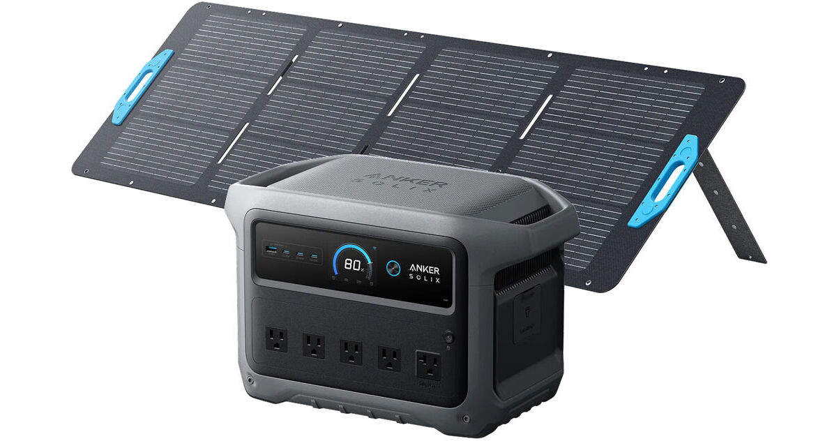 Anker Solix C1000 Gen2 Portable Power Station with 200W B17631A3