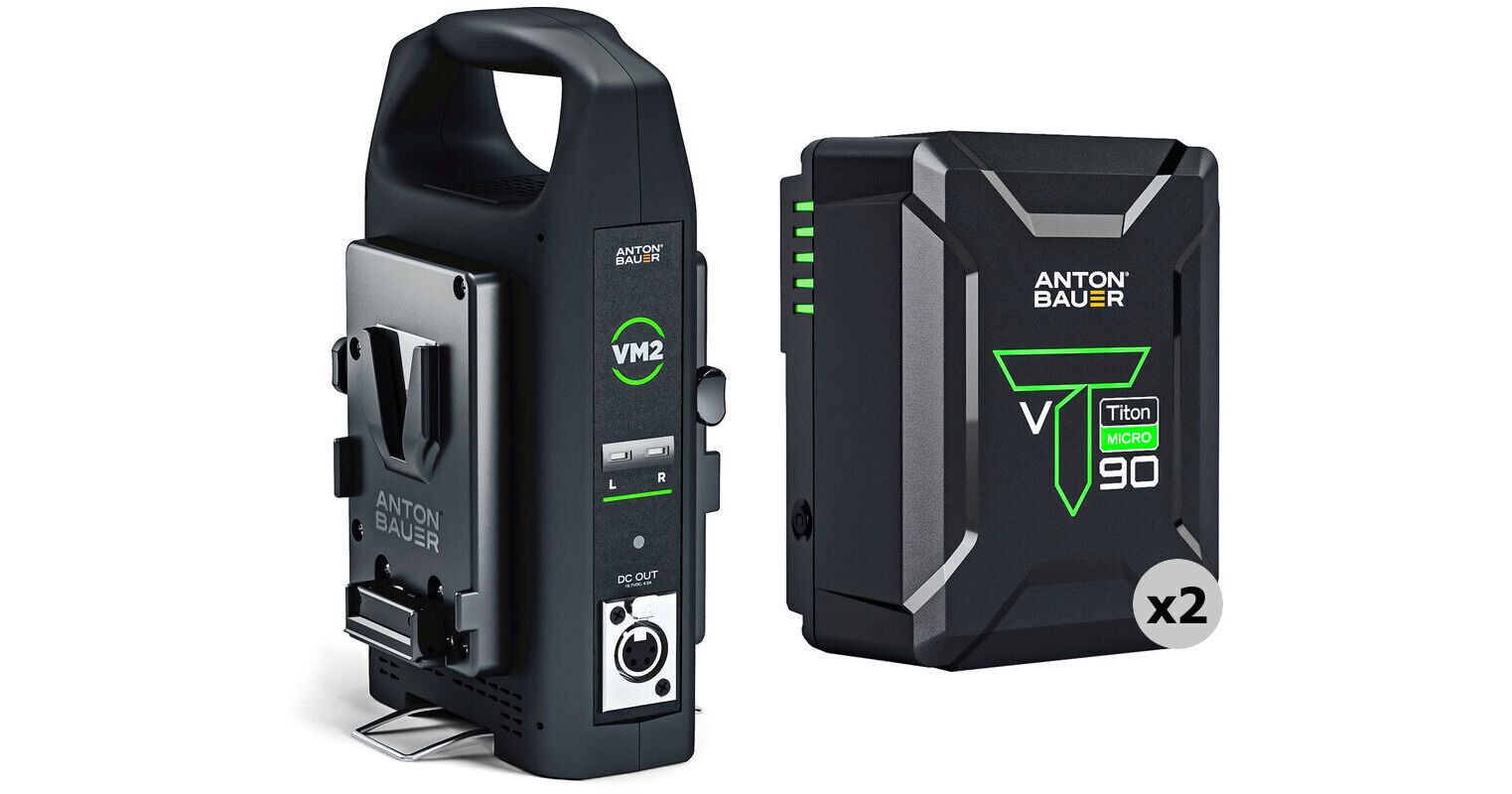 Anton/Bauer Titon Micro 90 2-Battery Kit with VM2 Dual-Bay