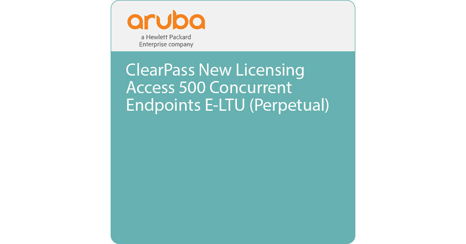 Aruba ClearPass New Licensing Access 500 Concurrent JZ401AAE B&H