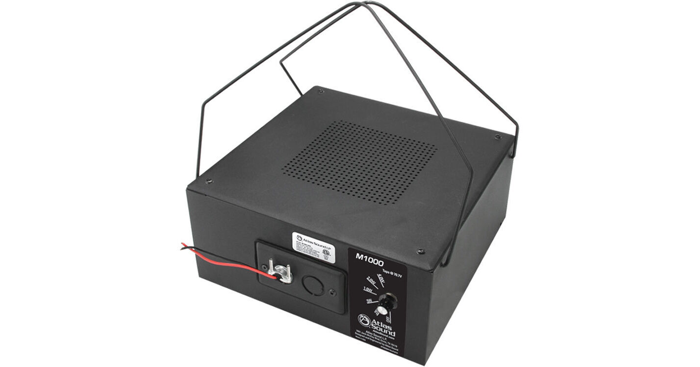 AtlasIED M1000 8" Dual-Cone Sound Masking Speaker (Black) M1000