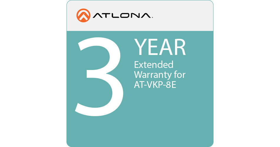 Atlona 3-Year Extended Warranty for AT-VKP-8E AT-VKP-8E-EW3 B&H