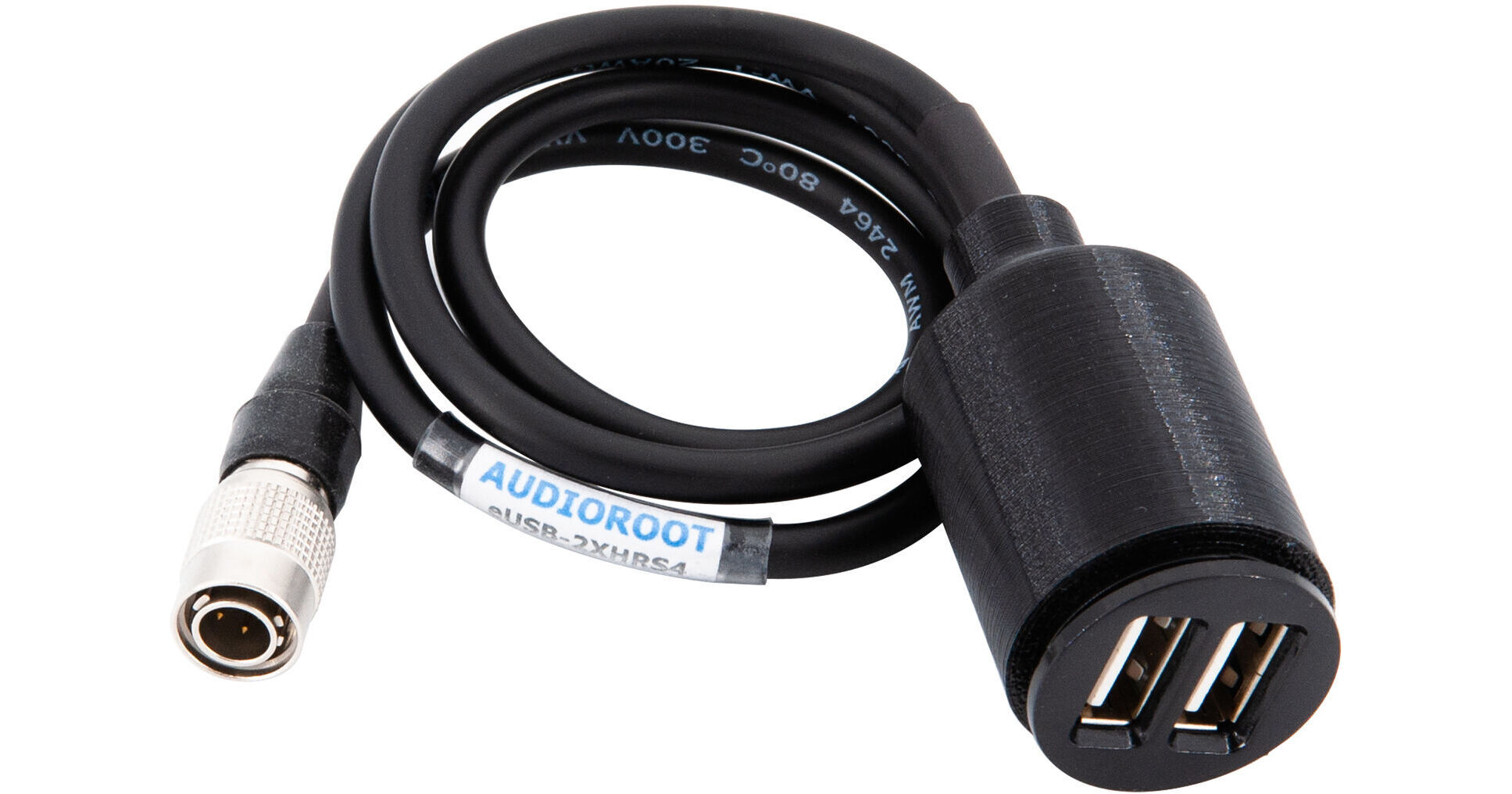 AUDIOROOT 10 to 24V 4-Pin Hirose to 2 x USB Converter