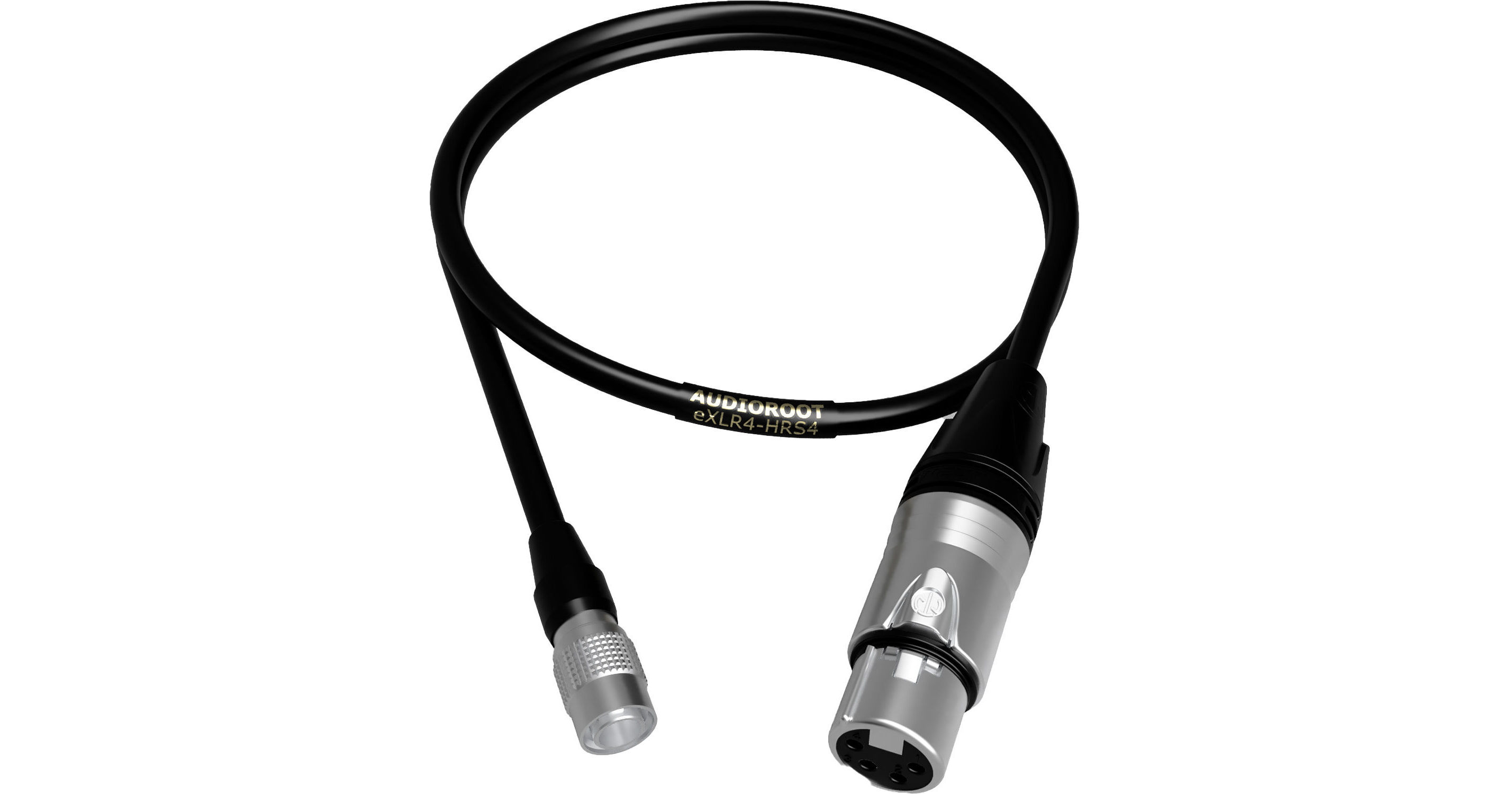 AUDIOROOT 4-Pin XLR Female to 4-Pin Hirose Male Power EXLR4-HRS4