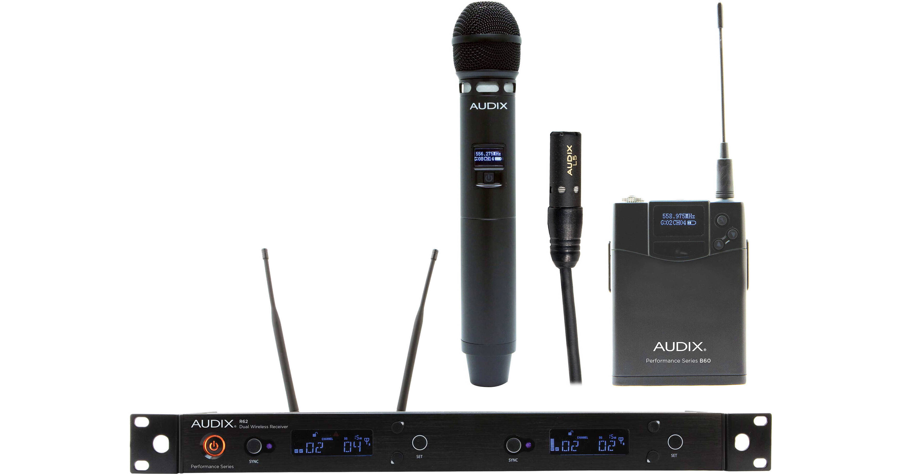 Audix AP62 C55 R62 Dual-Channel True Diversity Receiver AP62C55