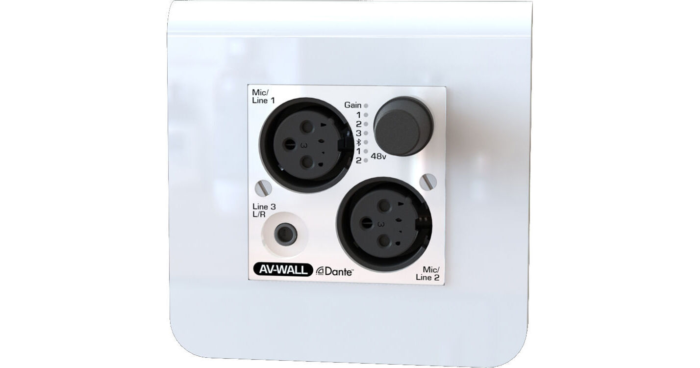AuviTran AV-Wall with 2-XLR Mic and Stereo Mini Jack