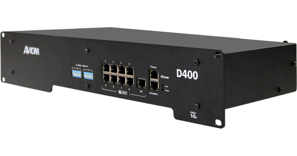 Aviom D400-Dante A-Net Distributor D400-DANTE B&H Photo Video