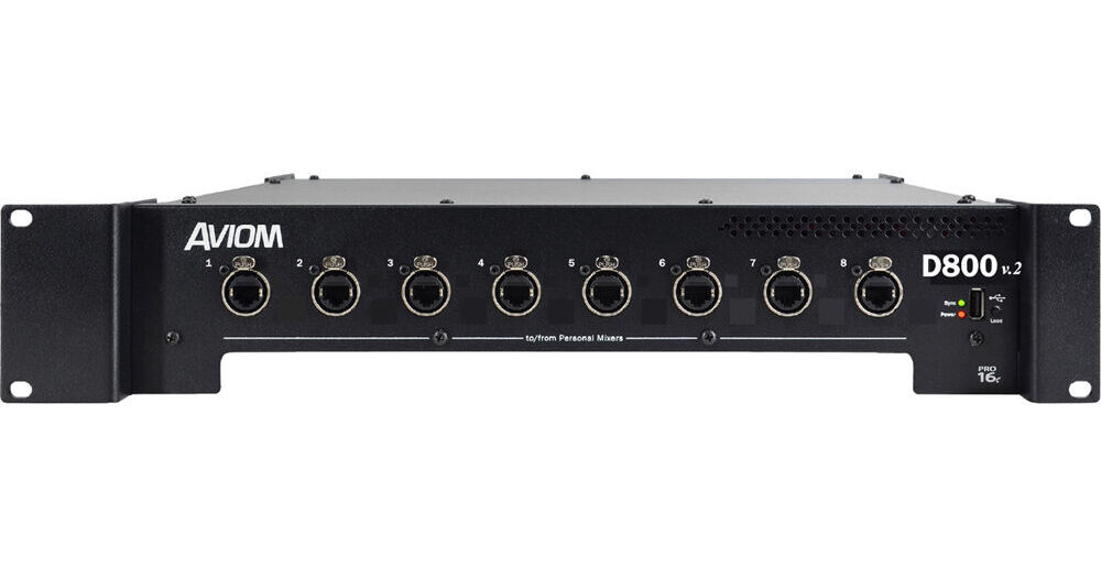 Aviom D800-Dante v.2 A-Net Distributor with A-Net D800-DANTE V.2