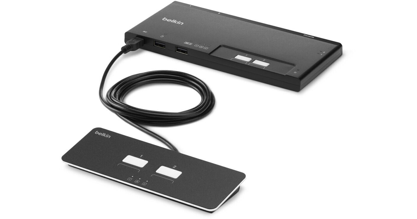 Belkin 2-Port Single-Head DVI Modular KVM Switch F1DN102MOD-DD-4