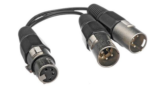 Bescor 4-Pin XLR Female to Dual 4-Pin XLR Male Cable 4CXLRYM B&H