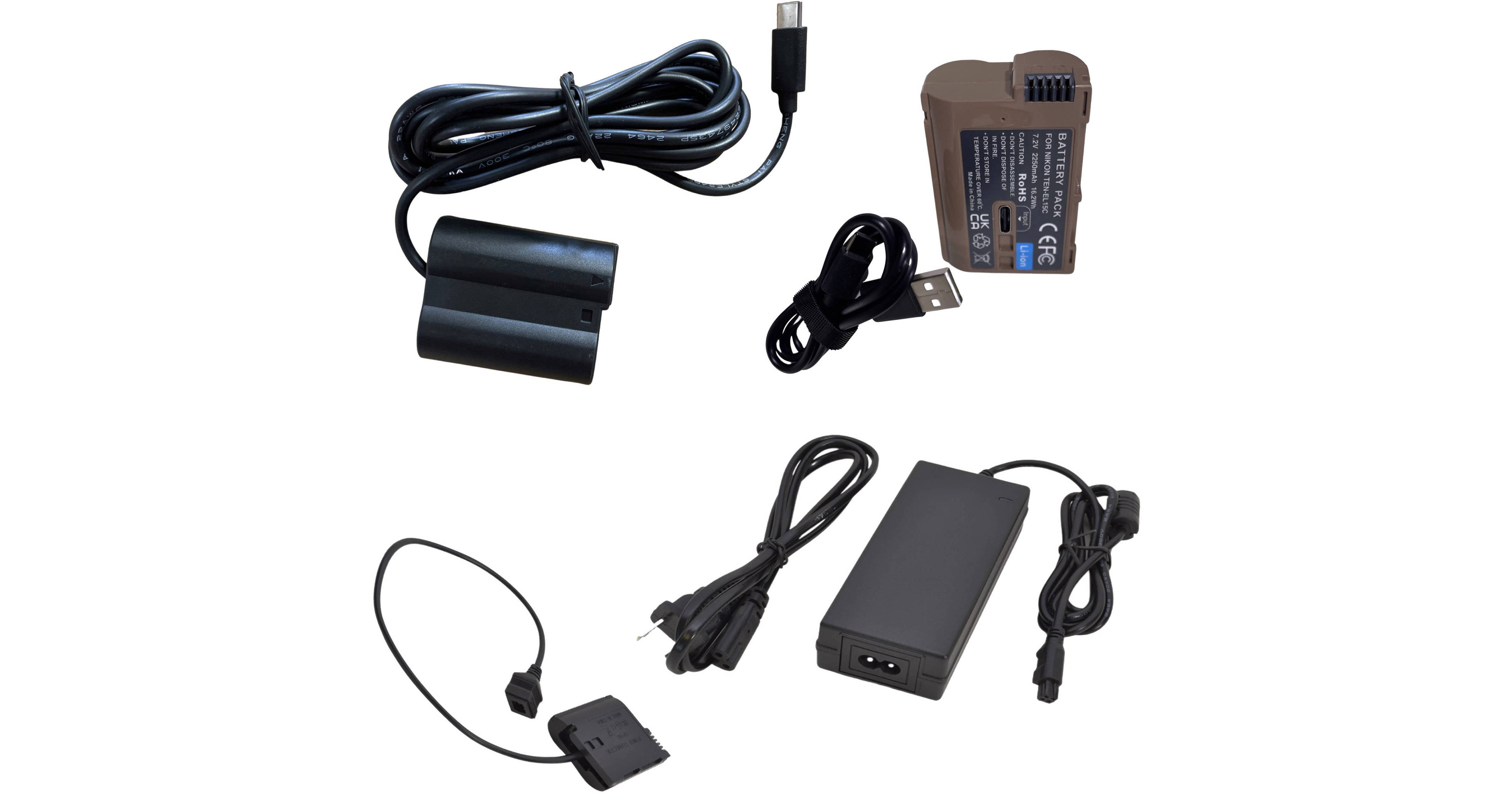 Bescor EN-EL15 USB-C Battery, USB-C Coupler & AC ENEL15USBCKX