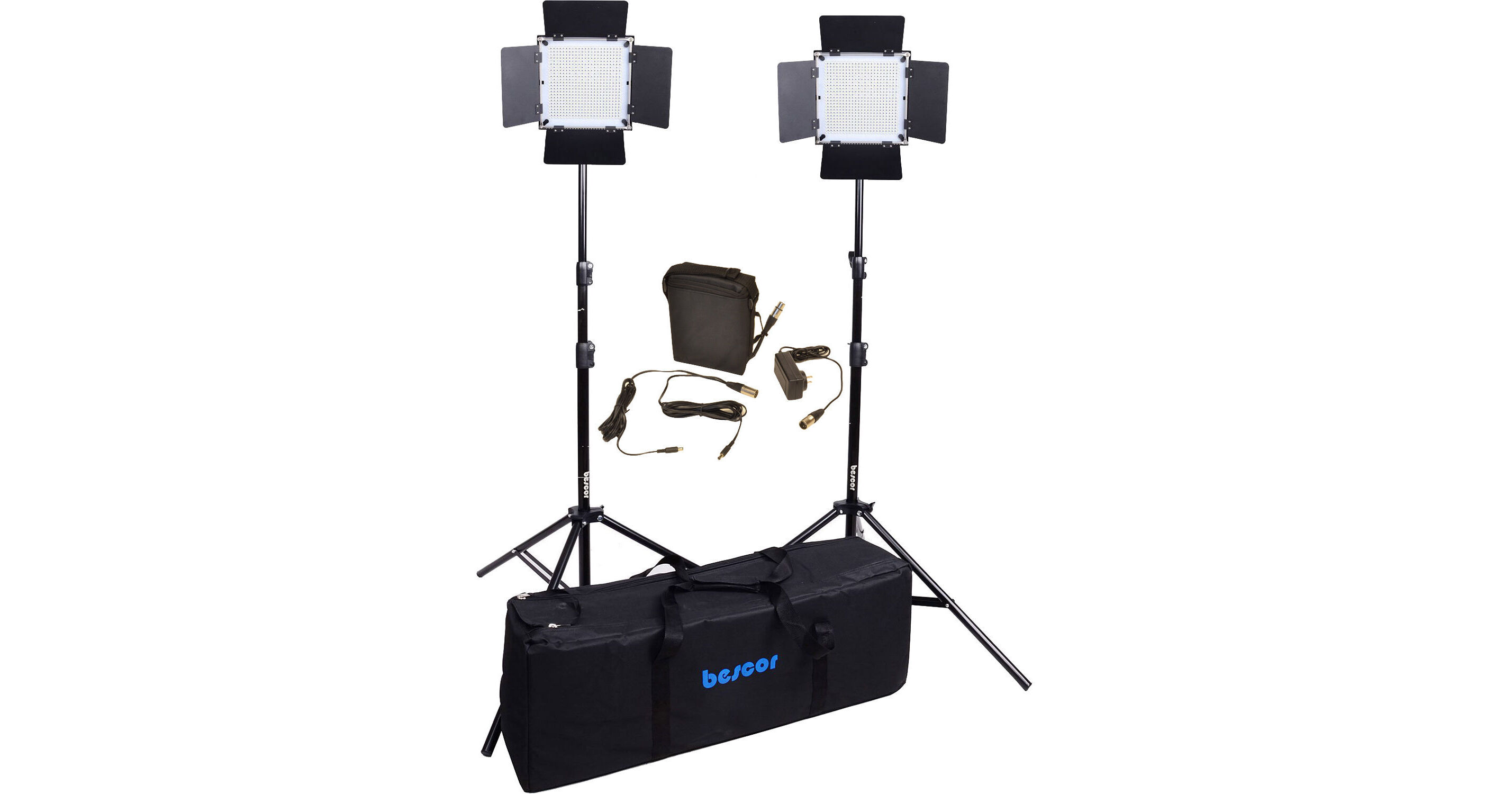 Bescor FP-900 Bi-Color LED Wirelessly Controlled 2-Light FP900KB
