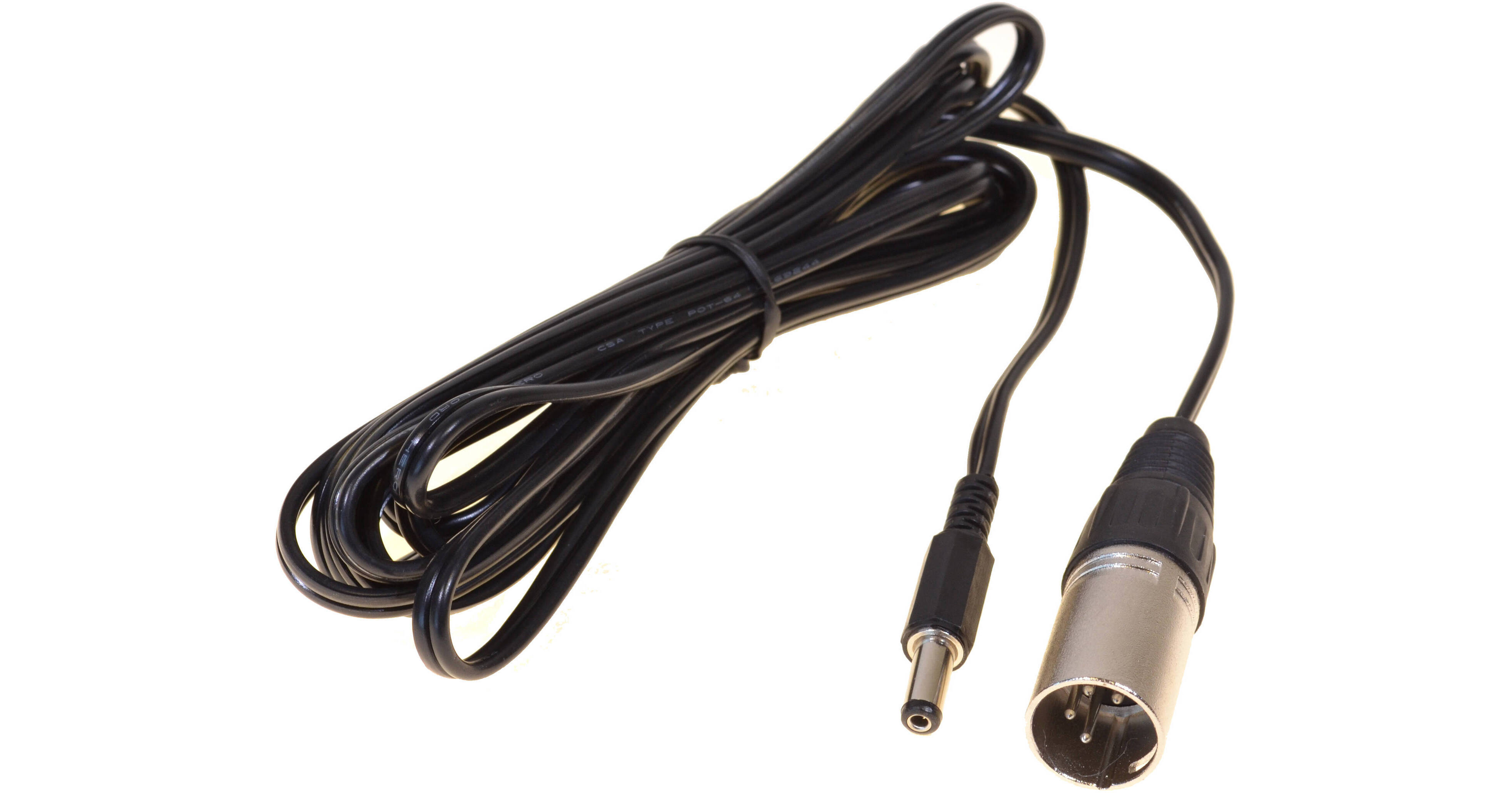 Bescor 4-Pin XLR Male to 2.1mm DC Barrel Power Cable (10')