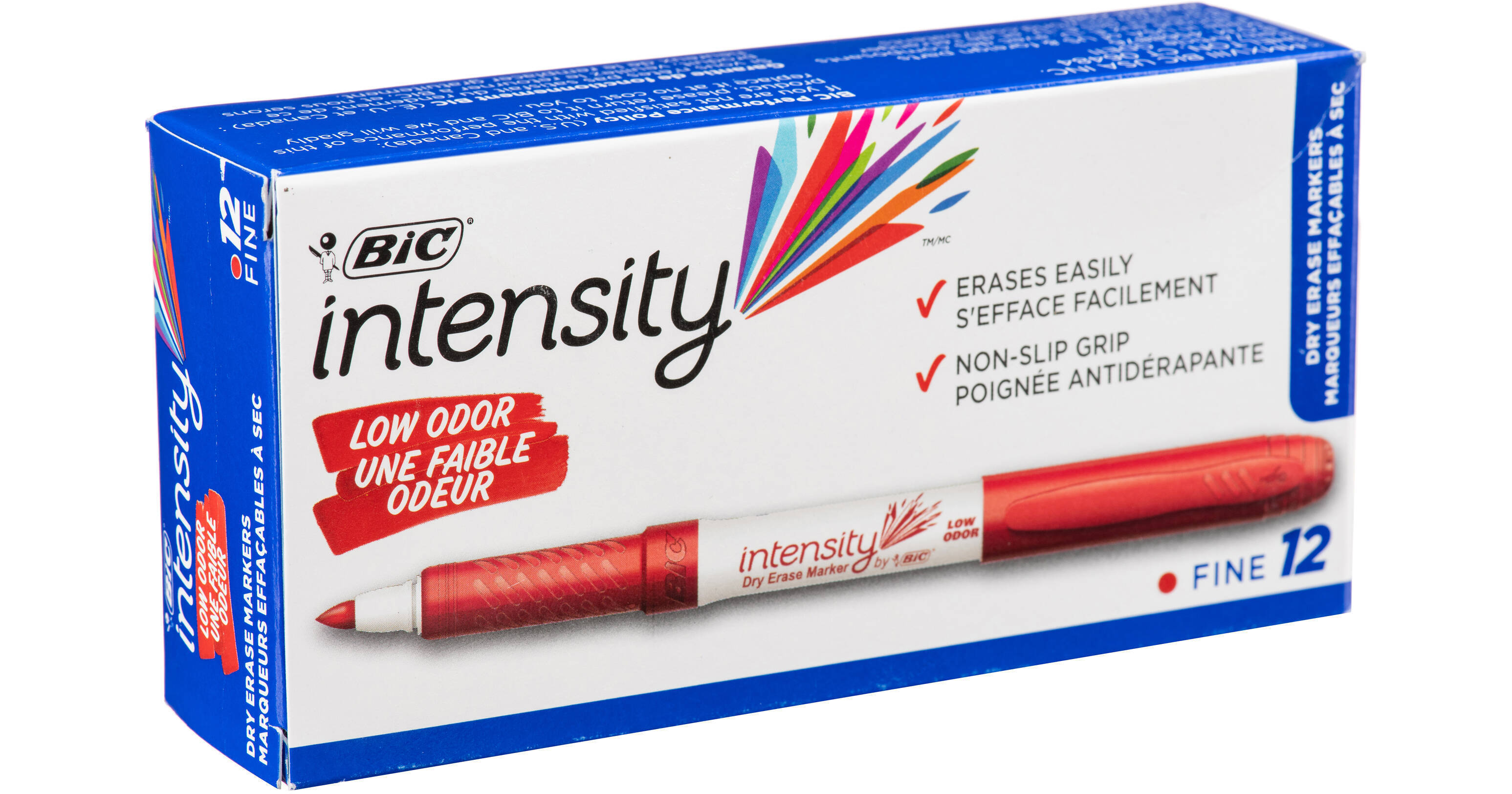 BIC Intensity Low Odor Dry Erase Pocket Marker Fine GDE11-RED
